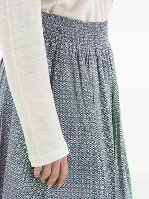 Woolrich Midi Diamond-pattern Pleated Skirt