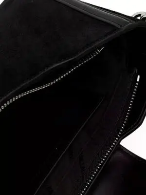 Karl Lagerfeld Suede-panelled Shoulder Bag - Black