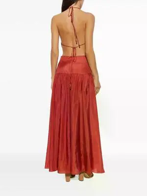 Zimmermann Indra Plunge-neckline Cut-out Maxi Dress