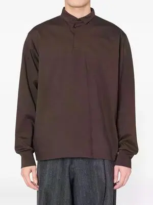 Kolor Long-sleeve Polo Shirt - Brown