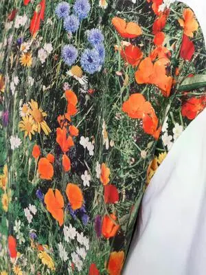 Stella McCartney Asymmetric Floral Print Shirt