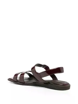 SERGIO MORETTI FIRENZE Patent Buckle-fastening Sandals - Red