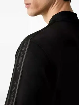 Karl Lagerfeld Logo-tape Zip-up Cardigan