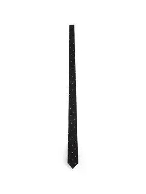 TOM FORD Polka-dot Tie - Black