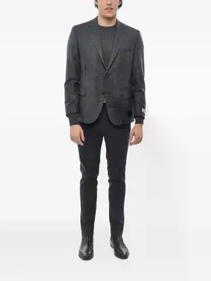 Corneliani Nino Danieli Checked Single-breasted Blazer