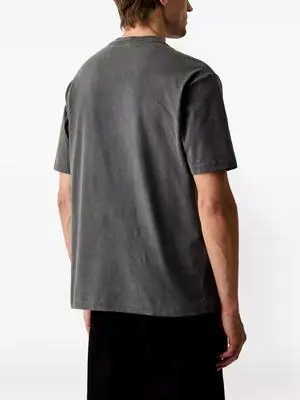 Karl Lagerfeld Logo-embroidered Acid-wash T-shirt