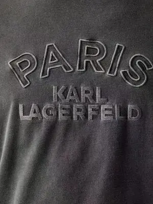 Karl Lagerfeld Logo-embroidered Acid-wash T-shirt