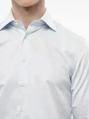 Corneliani French-collar Long-sleeve Shirt - Blue