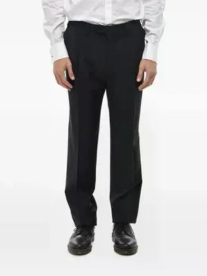 Corneliani Pressed-crease Straight-leg Trousers - Black