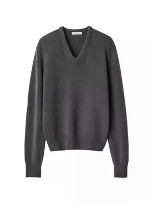 LEMAIRE Cashmere V-neck Sweater - Grey