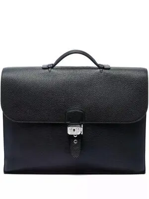 Hermès 2011 Togo Sac A Depeches 41 Business Bag - Black