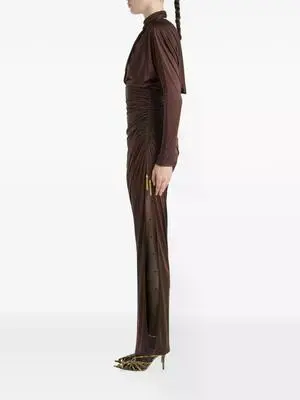 Balmain Long Flowing Jersey Dress