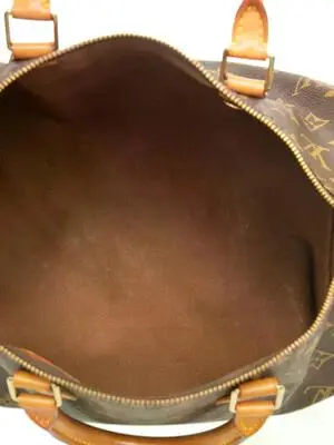 LOUIS VUITTON 1995 Monogram Speedy 35 Boston Bag - Brown