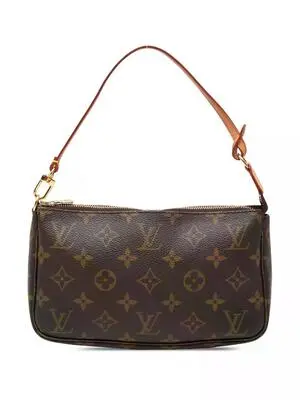 LOUIS VUITTON 2000 Monogram Pochette Accessoires Shoulder Bag - Brown