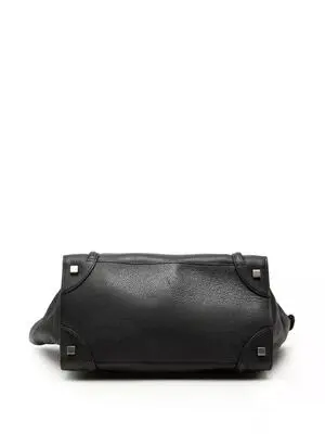 Celine 2012 Mini Grained Calfskin Luggage Tote Bag - Black