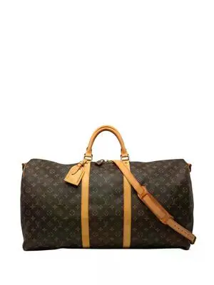 LOUIS VUITTON Monogram Keepall Bandouliere 60 Travel Bag