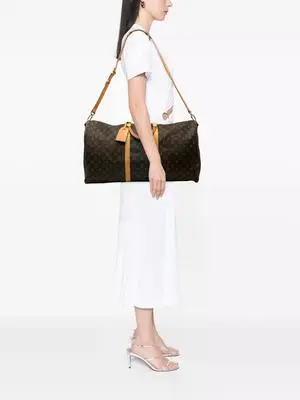 LOUIS VUITTON Monogram Keepall Bandouliere 60 Travel Bag