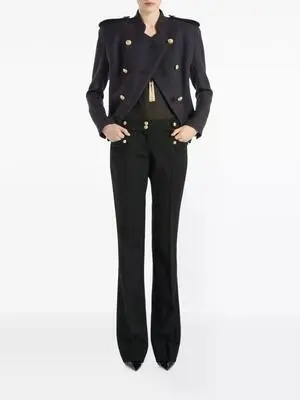 Balmain Tweed 6-button Jacket - Blue
