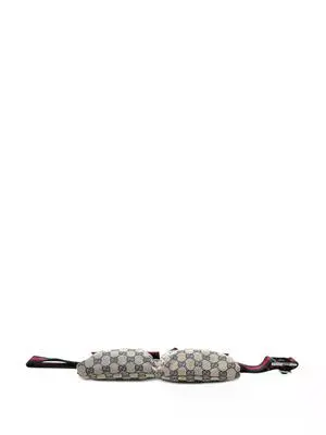 Gucci Gg Canvas Web Double Pocket Belt Bag - Red