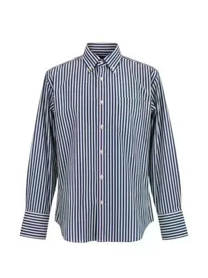 Black Label Striped Button-down Shirt - Blue