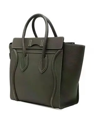 Celine 2017 Micro Drummed Calfskin Luggage Tote Bag - Grey