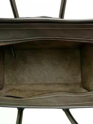 Celine 2017 Micro Drummed Calfskin Luggage Tote Bag - Grey