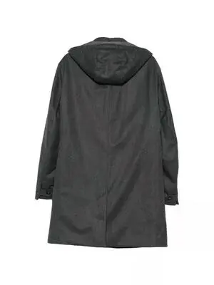 Canali Hooded Concealed-fastening Coat