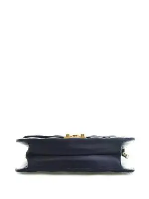 Dior 2017 Medium Lambskin Cannage Dioraddict Flap Shoulder Bag - Blue
