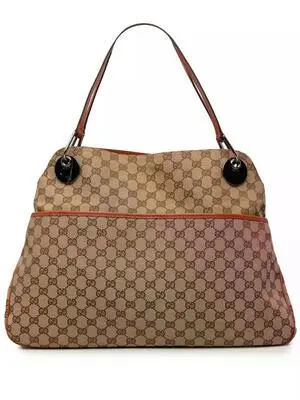 Gucci 2000-2015 Gg Canvas Eclipse Shoulder Bag - Neutrals