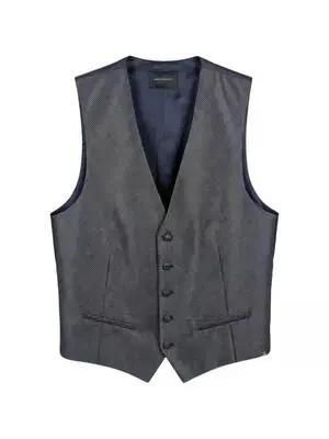RAMON SANJURJO Polka-dot Waistcoat - Blue