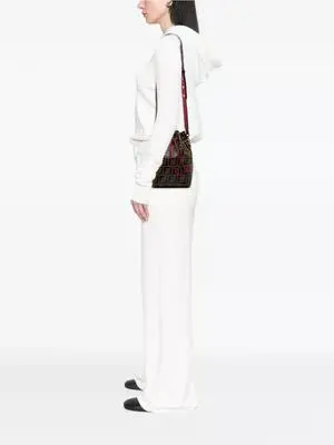 Fendi Ff 1974 Embossed Leather Mon Tresor Bucket Bag