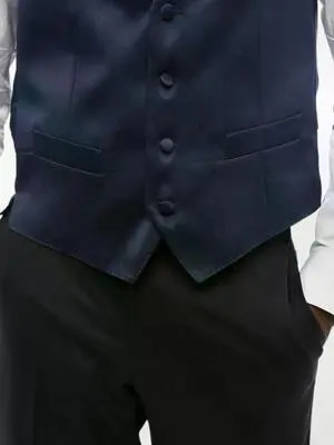 Corneliani Satin Piped-pocket Waistcoat