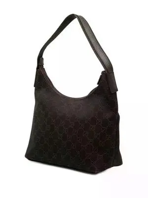 Gucci 2000-2015 Gg Denim Shoulder Bag - Brown