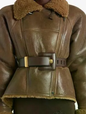 Balmain Anthem Smooth-leather Belt