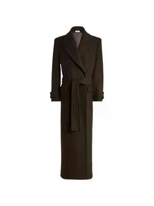 Balmain Belted Wool Cloth Coat