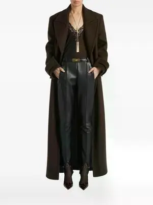 Balmain Belted Wool Cloth Coat