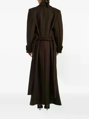Balmain Belted Wool Cloth Coat