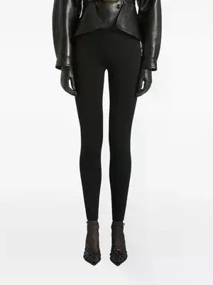 Balmain High-waisted Milano Jersey Trousers - Black
