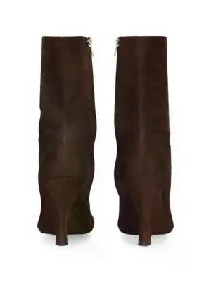 Balmain Wedge Ankle Boots In Suede