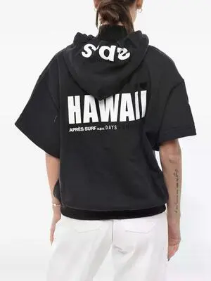 APRES SURF Logo-print Short-sleeve Hoodie
