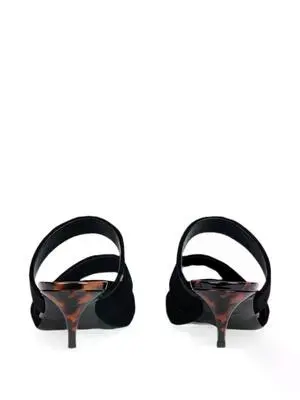 Balmain Velvet Tortoiseshell-effect Mules