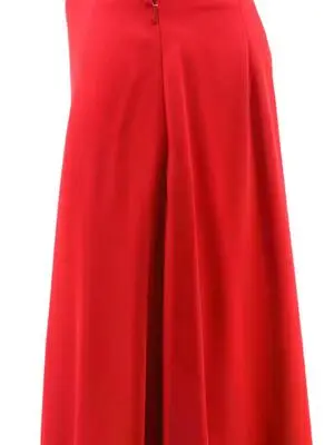Valentino Garavani High Waist Front Slit Midi Skirt