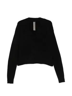 Rick Owens V-neck Long-sleeve Sweater - Black