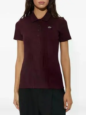 Lacoste Ribbed Logo-patch Polo Top