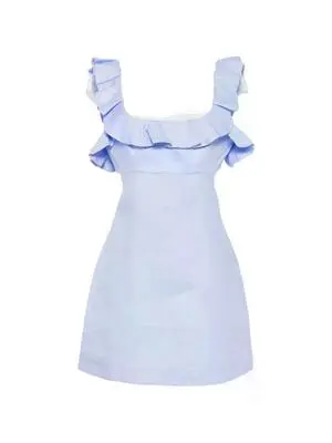 Zimmermann Ruffled Cut-out Mini Dress