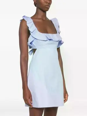 Zimmermann Ruffled Cut-out Mini Dress