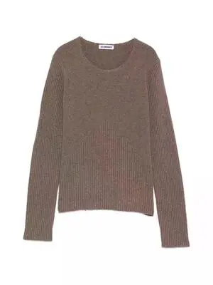 JIL SANDER Ribbed-knit Sweater - Brown