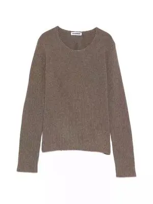 JIL SANDER Ribbed-knit Sweater - Brown