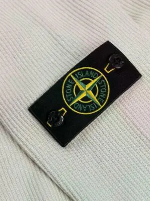 Stone Island Logo-patch Ribbed-knit Sweater