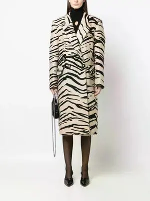 Stella McCartney Tiger-print Double-breasted Coat